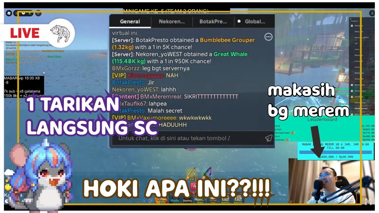 🔴 LIVE | IKUTAN LOMBA LAGI, MALAM JAM 20:30 OUTLAST YA | FISH IT #live ...