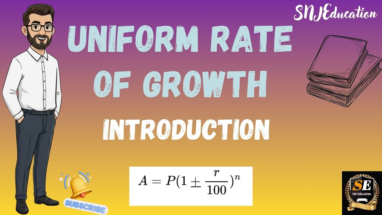 01 II Uniform Rate of Growth II Introduction & Solution II Class 10 ...