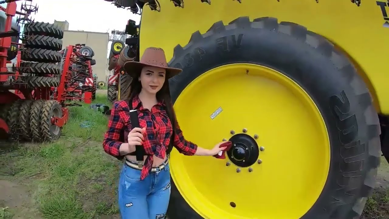 🔥 Farm 2024 #WithMe - Pretty Girl Tractor Driver 😲 Pretty Girls and ...