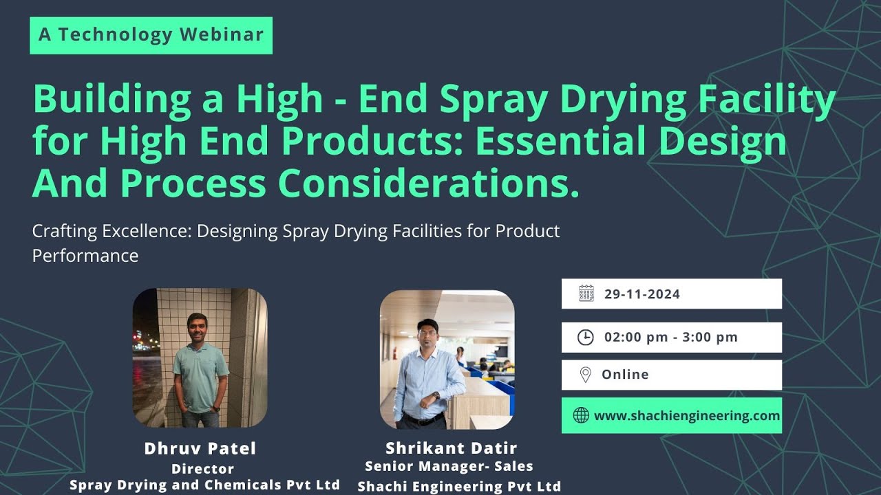 3 Building a High End Spray Drying Facility for High End Products ...