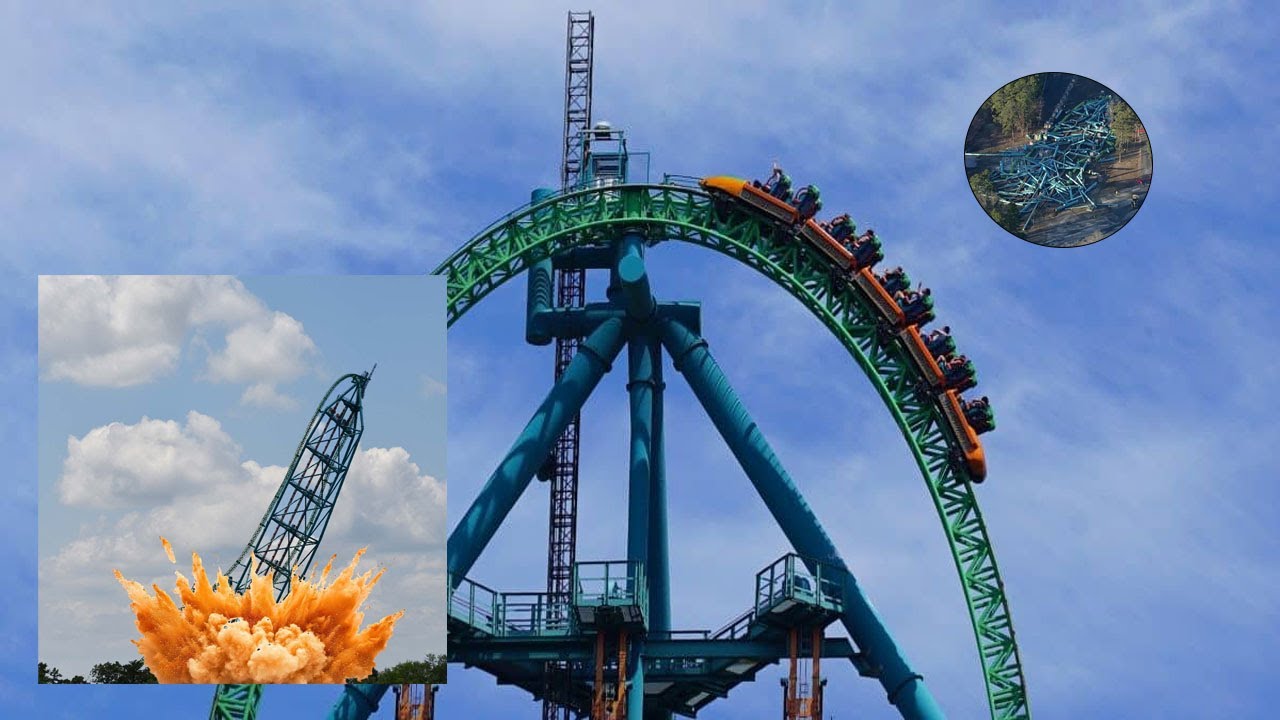 Six Flags’ iconic Kingda Ka roller coaster destroyed in dramatic implosion - YouTube