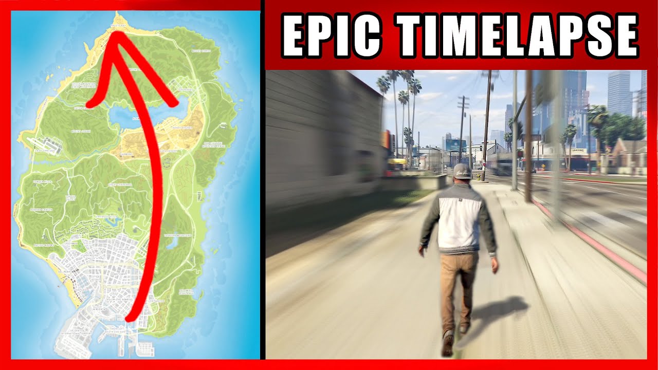 Walk Across the Map Timelapse | GTA 5 - YouTube