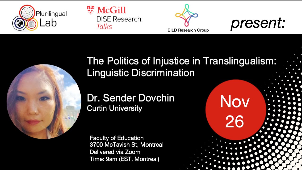 Injustice, Translingualism, and Linguistic Discrimination - Dr. Sender ...