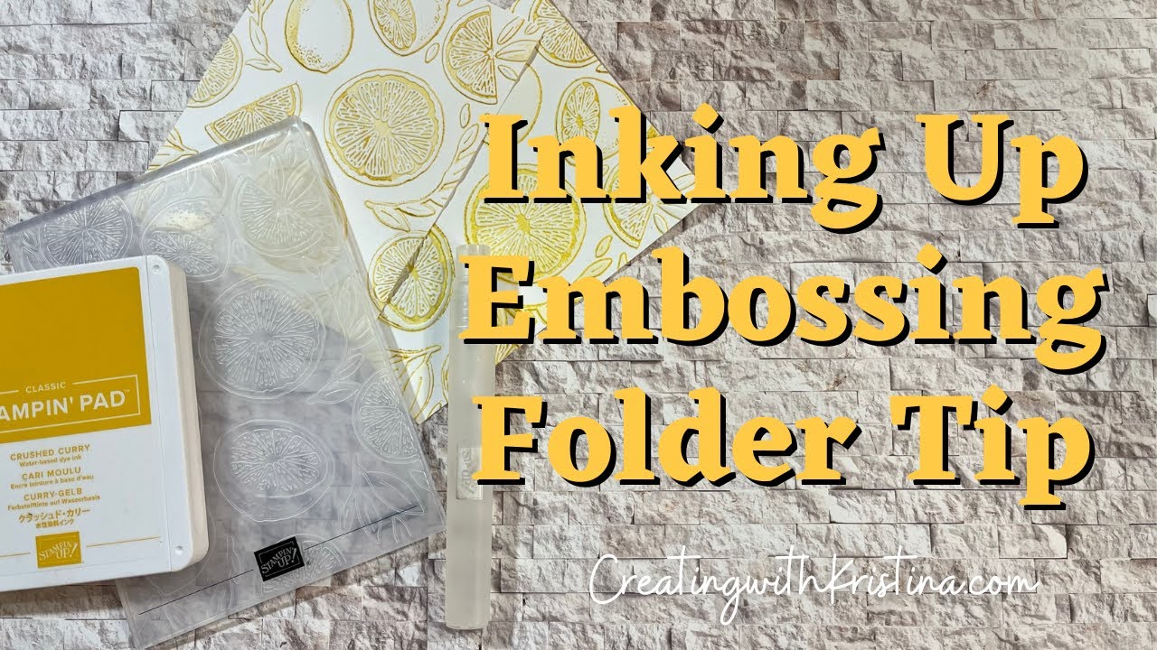 An Added Tip for Inking Up an Embossing Folder - YouTube