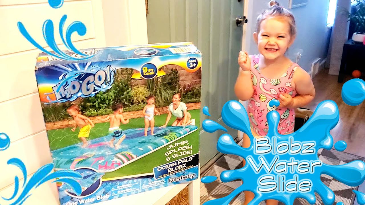GIANT WATER SLIDE BLOB | Ocean Pals Blobz H20 GO Toy Unboxing and ...
