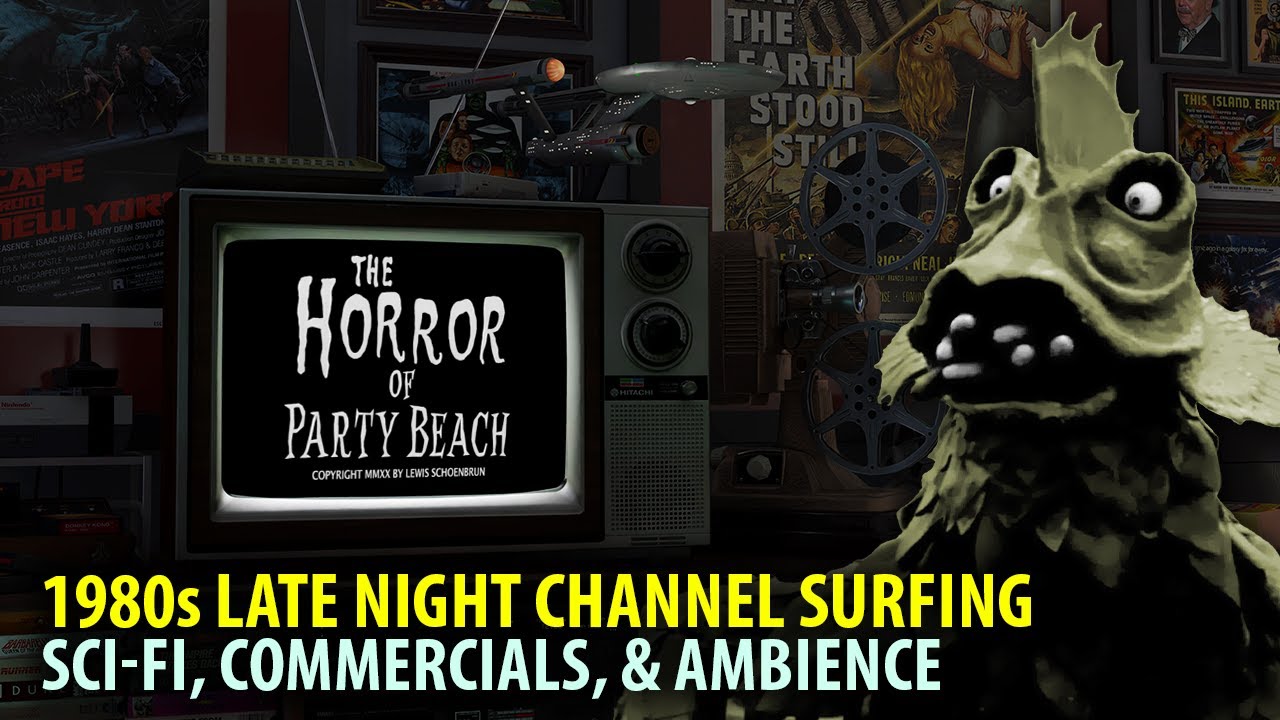 Sci-Fi Movie Ambience "Horror of Party Beach" (1980s Channel Surfing ...