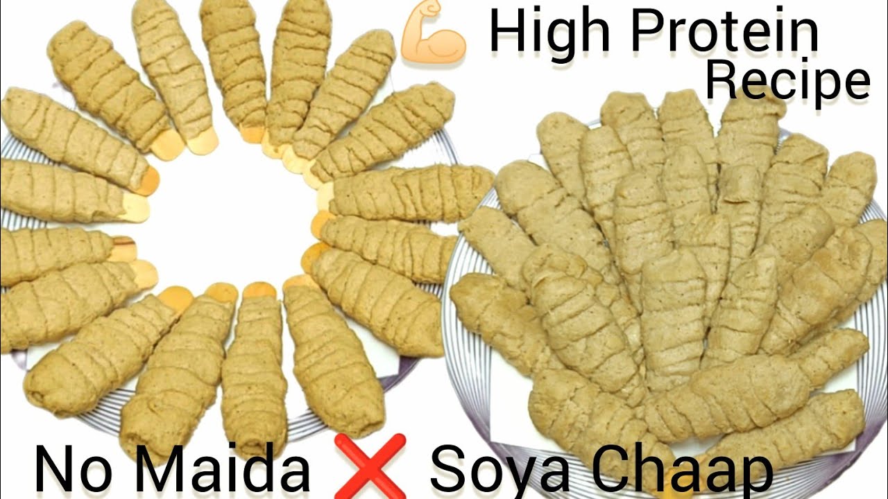 No Maida Soya Chaap Recipe with goodness of Oats and Besan | How to ...