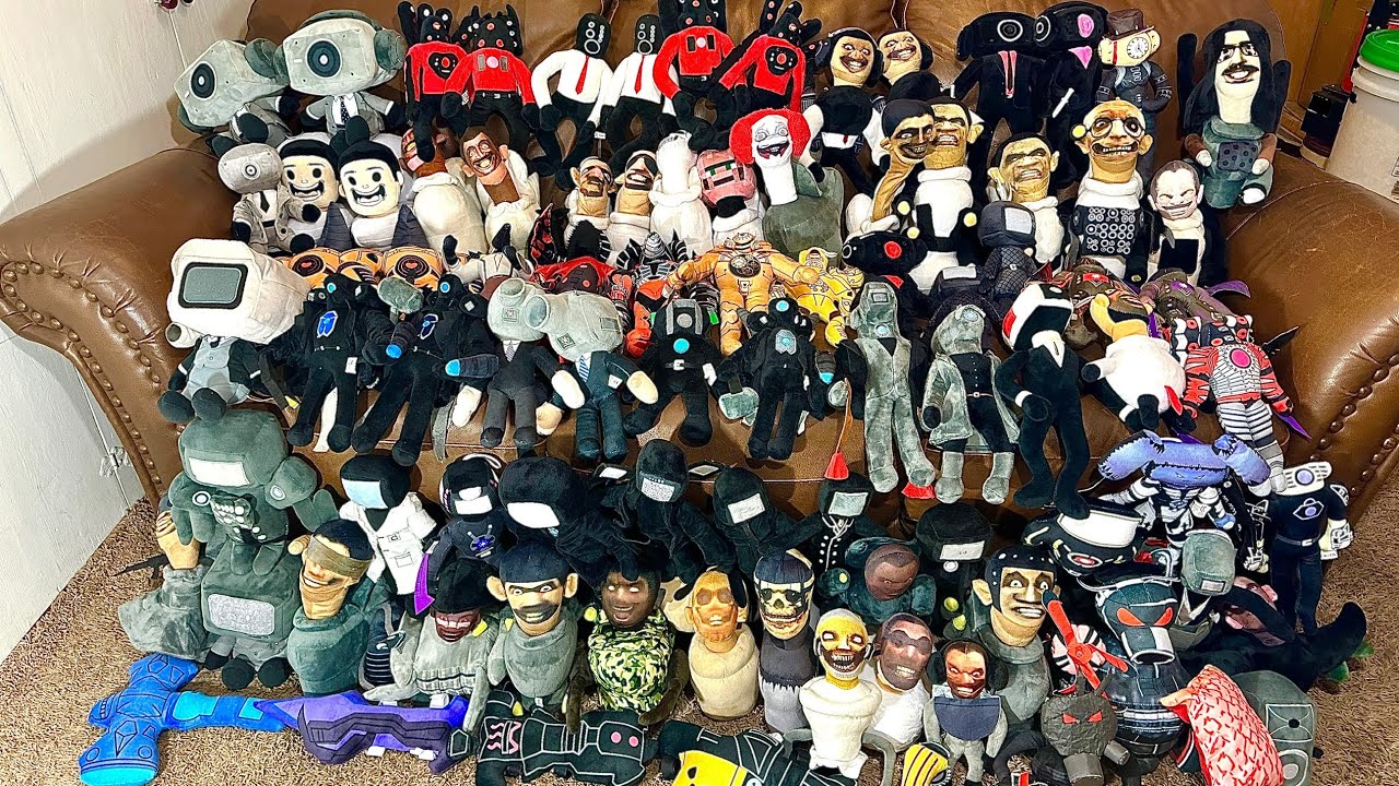 MY ENTIRE SKIBIDI TOILET PLUSH COLLECTION 2024 (87 Skibidi Toilet ...