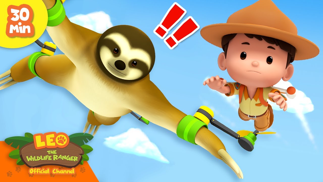 FLYING SLOTH?! | Tree Dwellers | Leo the Wildlife Ranger | Kids ...