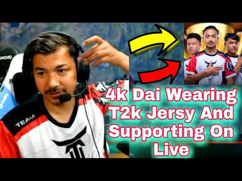 4k Gaming Wearing T2k Jersey And Supporting On Live | 4k Dai Very ...