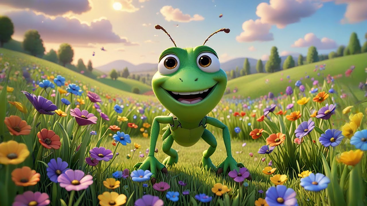 Hoppy the Grasshopper Dances | Insect Song for Kids | Nursery Rhymes ...