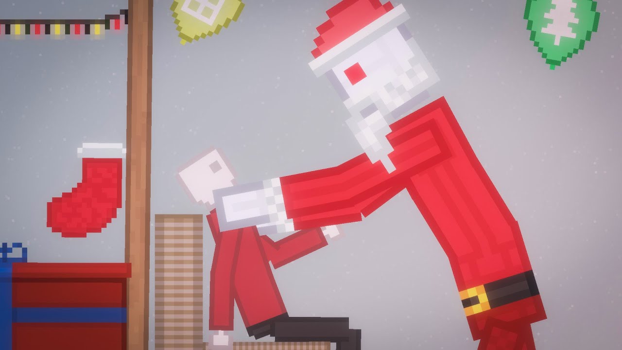 Evil Santa Attacks People in People Playground - YouTube