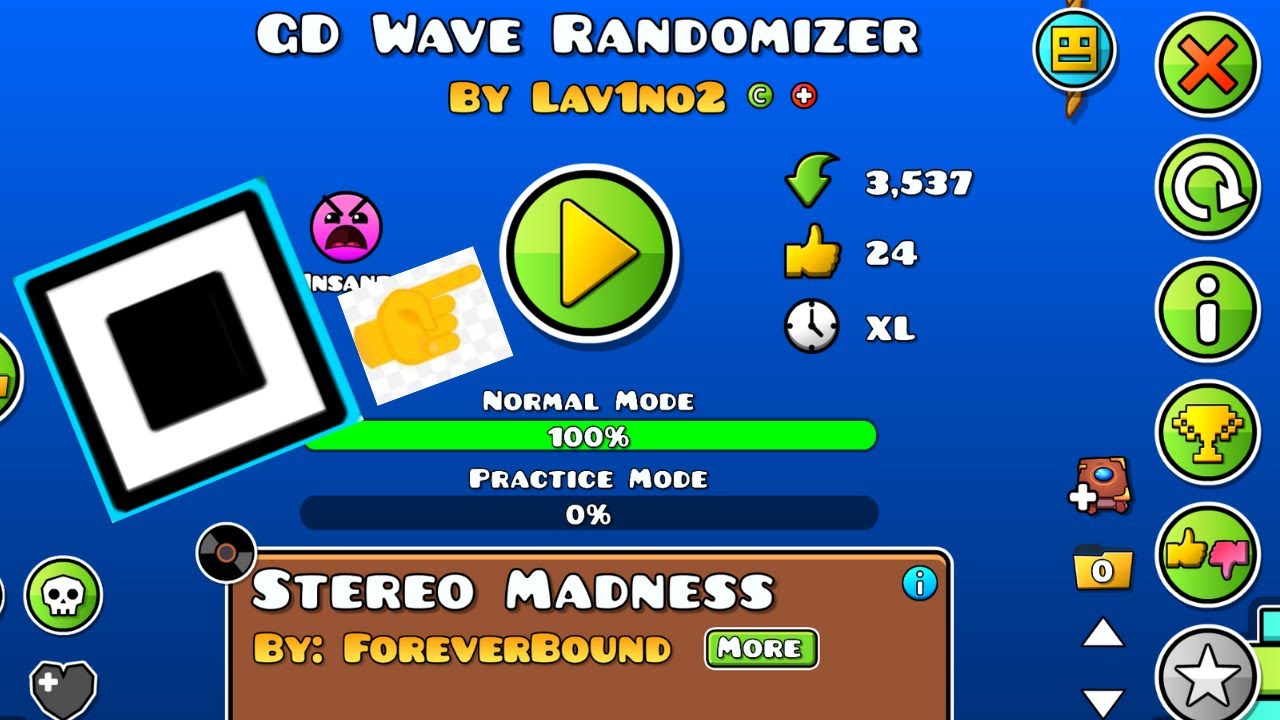 Playing GD Wave Randomizer - YouTube