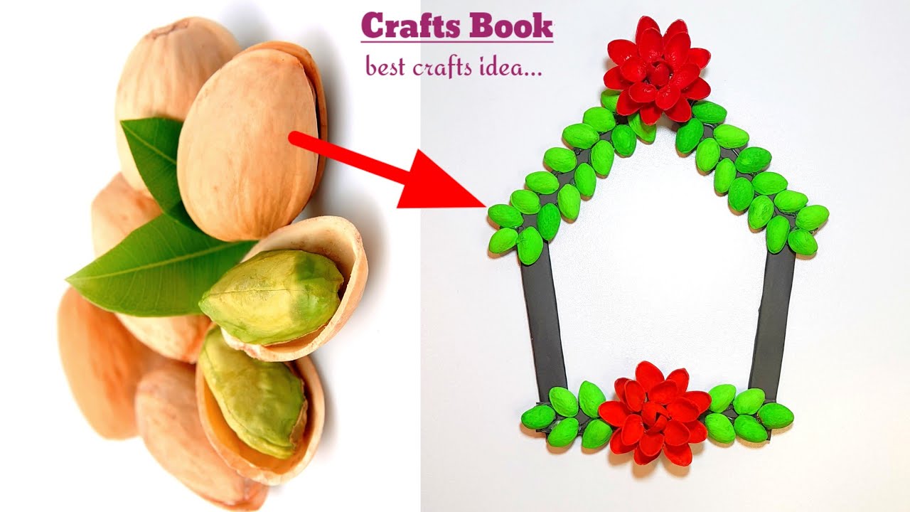 Beautiful Wall Hanging Craft Ideas With Pista shell / Simple Pista ...