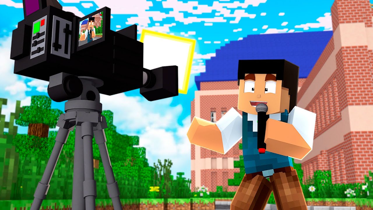 TRABAJO COMO REPORTERO DURANTE 24 HORAS EN MINECRAFT TROLL 😱📷 - YouTube