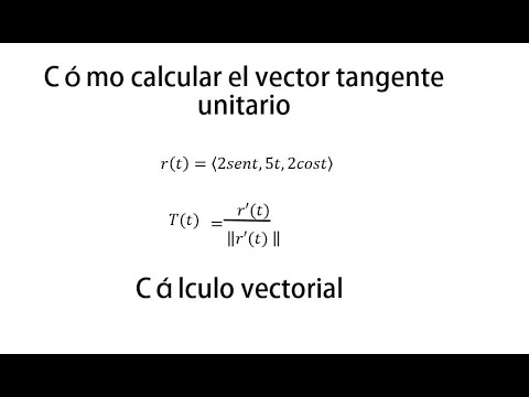 Cómo calcular el vector tangente unitario — Fórmula de vector tangente ...