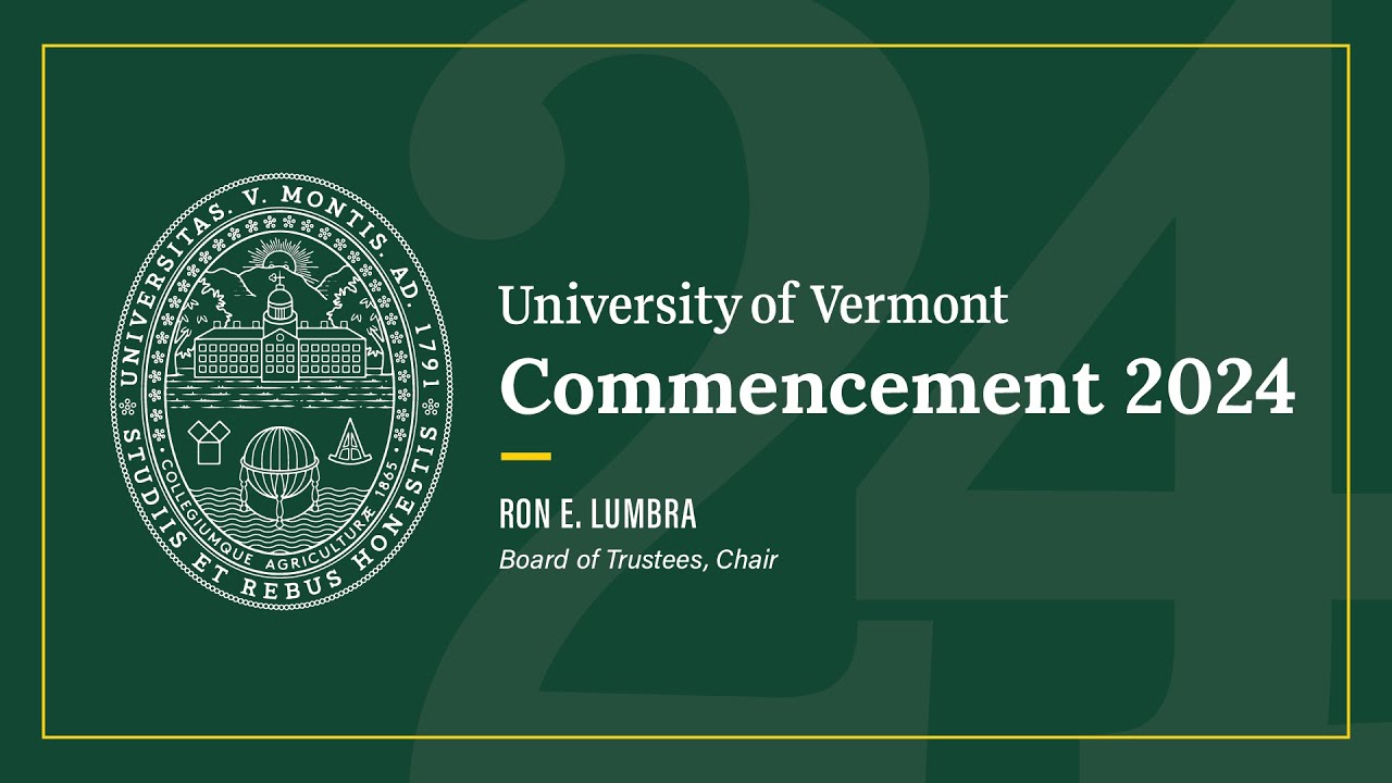 UVM Commencement Speech (2024): Ron E. Lumbra '83 - YouTube