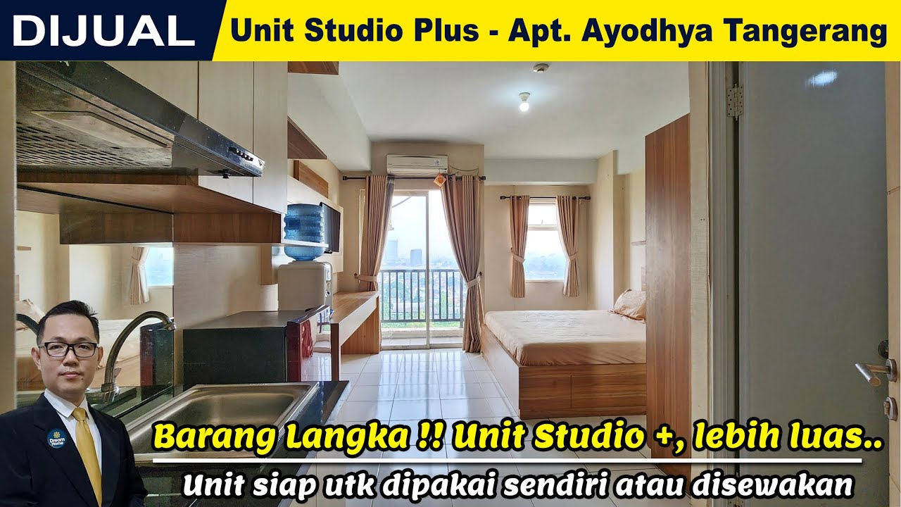 Dijual Unit Apartemen Ayodhya Tower Sienna Tipe Studio Full Furnished - YouTube