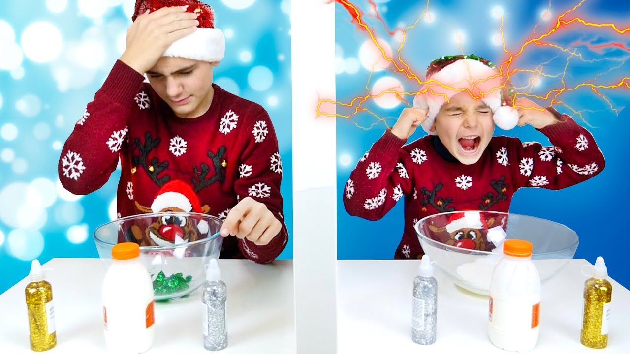 TWIN TELEPATHY SLIME CHALLENGE DE NOËL !!! - Swan VS Néo - YouTube