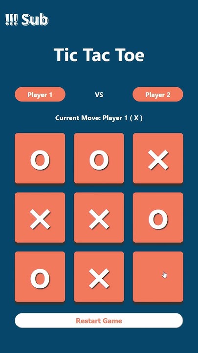 Tic Tac Toe Game Using Reactjs And Jotai Shorts Tictactoe React Javascript Xoxo Jotai
