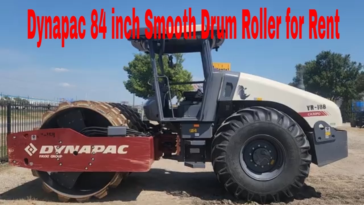 Dynapac 84 inch Smooth Drum Rollers for Rent - YouTube