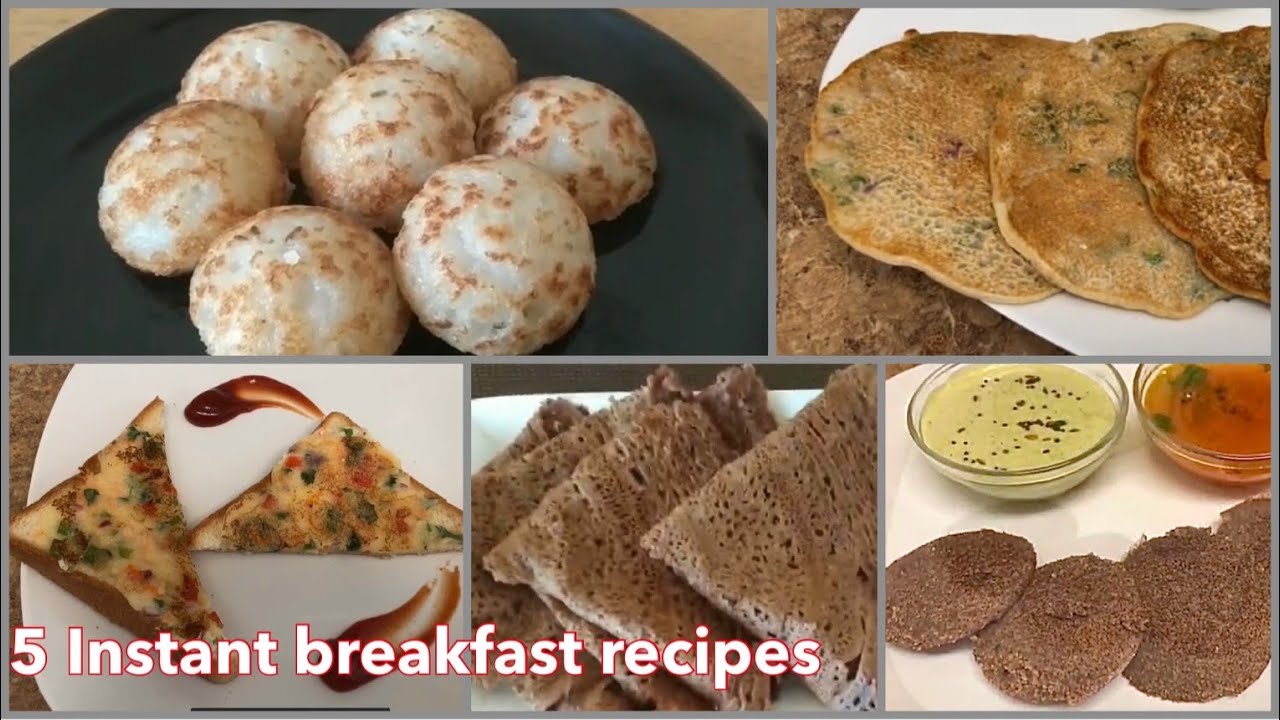 Monday to friday instant breakfast recipes |Quick breakfast recipe ...