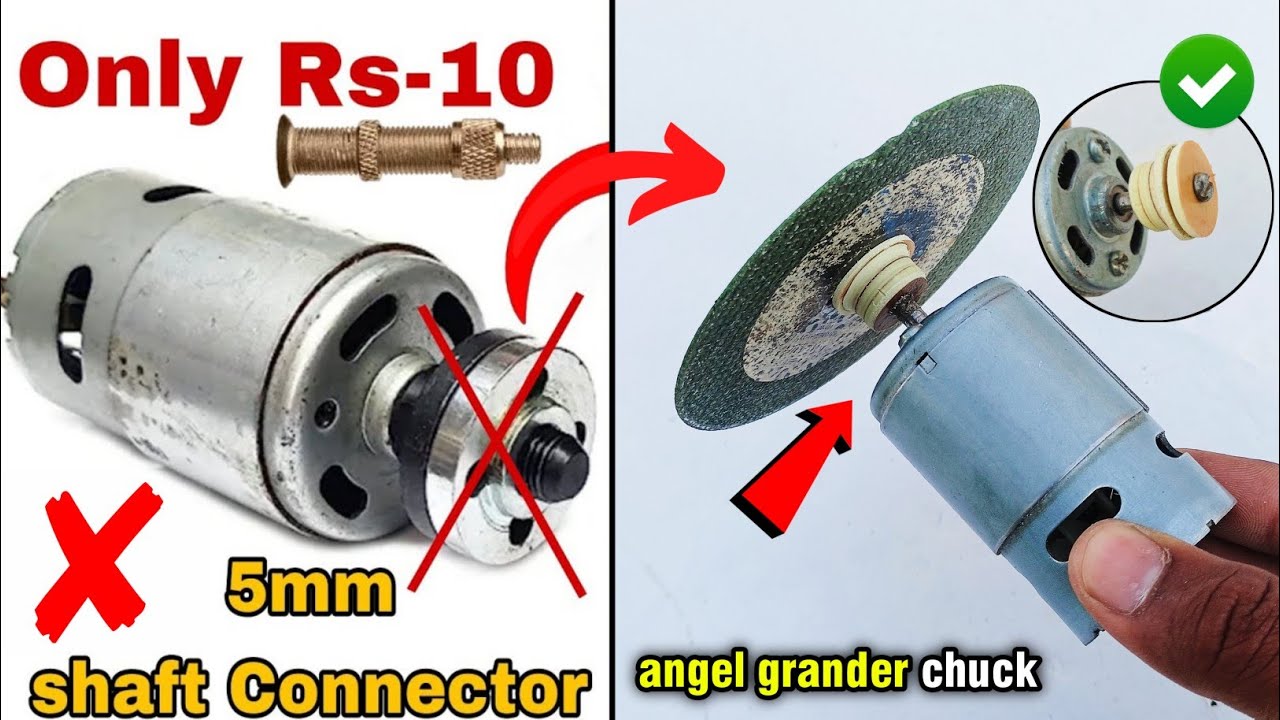 5mm shaft connector kaise banaye | how to make angel grander chuck at ...