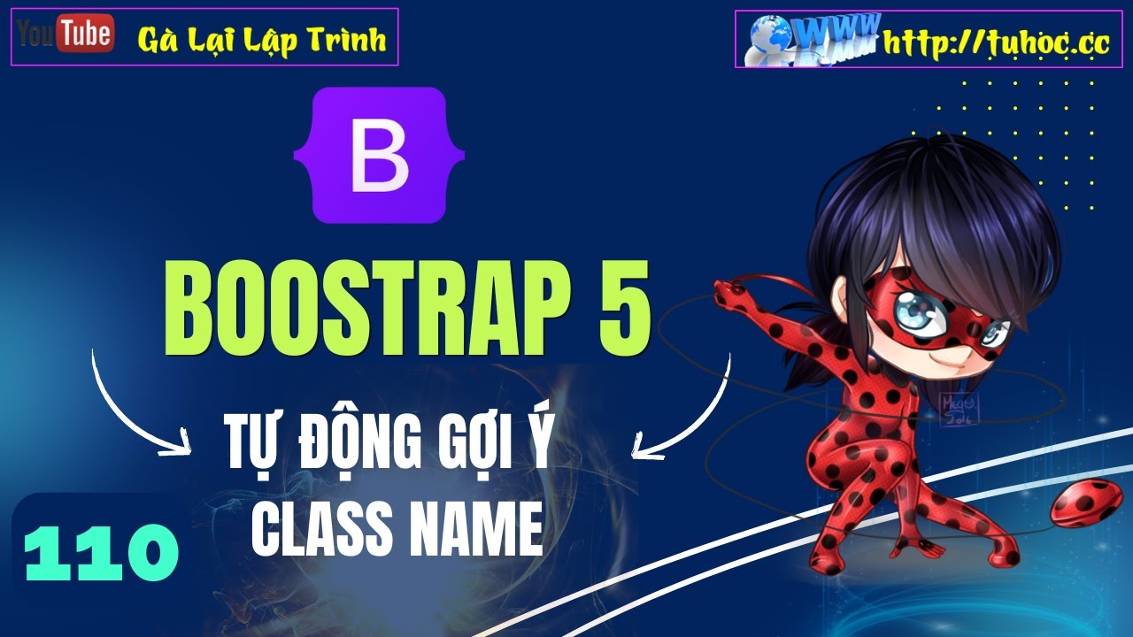 110. Bootstrap 5 - Tự động gợi ý tên class name Bootstrap trong VSCode ...