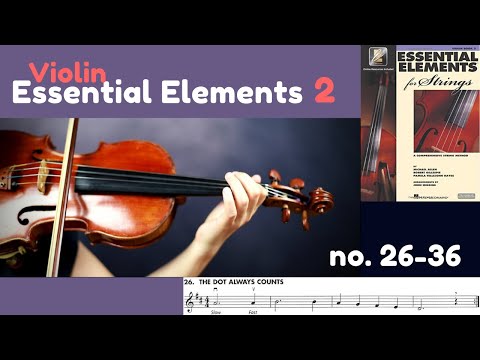 [Essential Elements Violin Book 2] #26-36 - YouTube