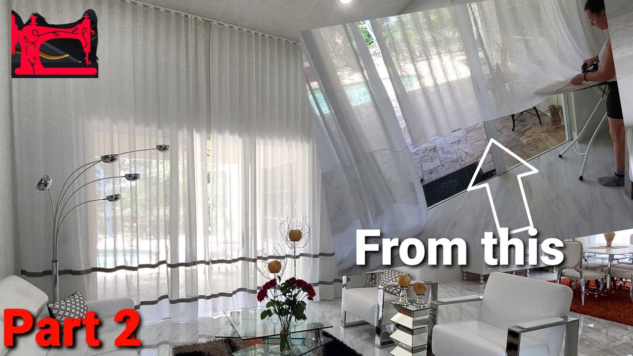 2/4 Adding Contrast Border /Extending Curtains • Custom Made Draperies ...