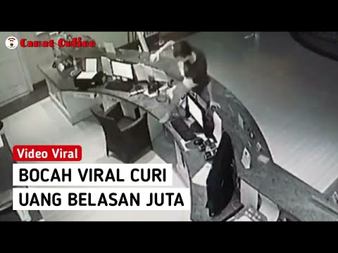 Rekaman CCTV Seorang Bocah Curi Uang Belasan Juta di Hotel