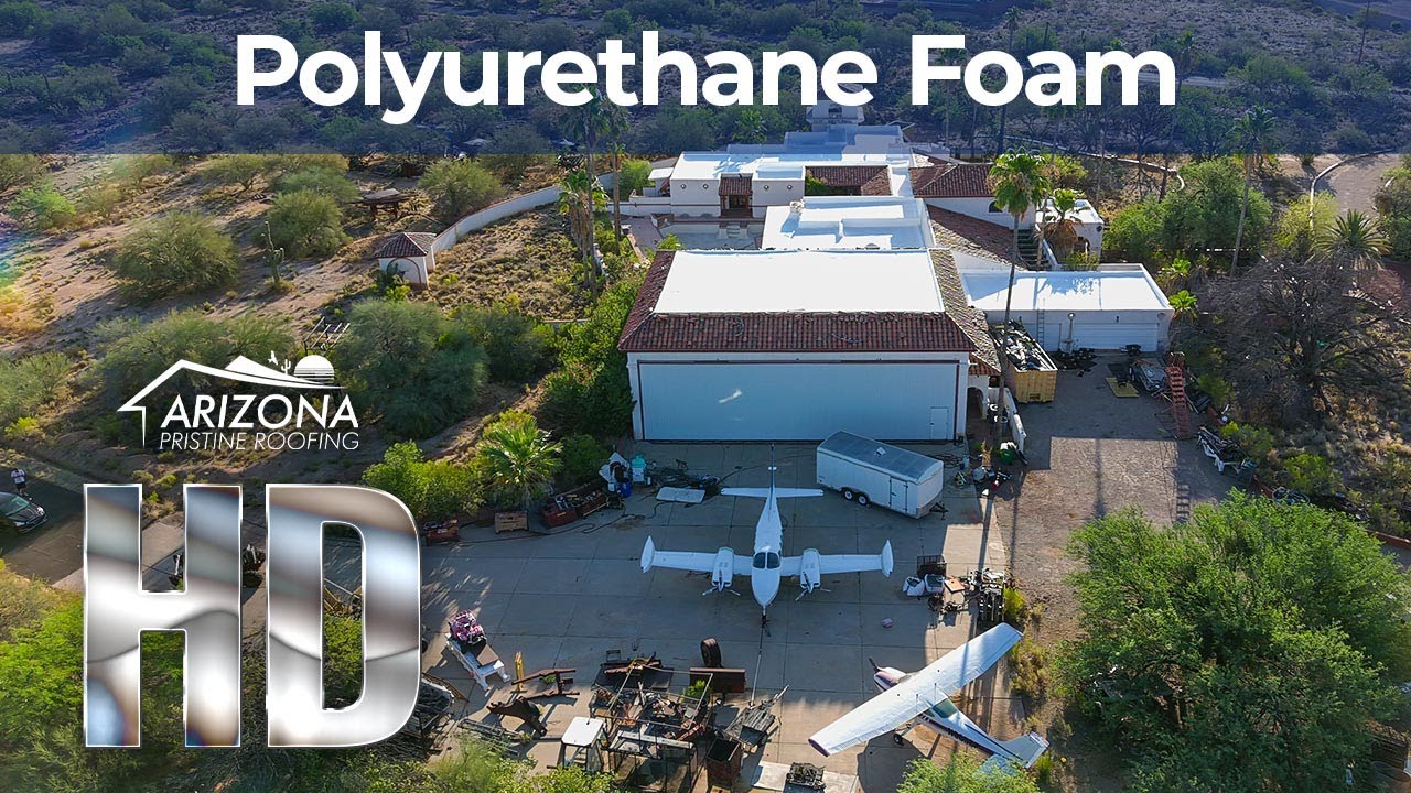 Airplane Hangar Polyurethane Foam Roof | Arizona Pristine Roofing - YouTube