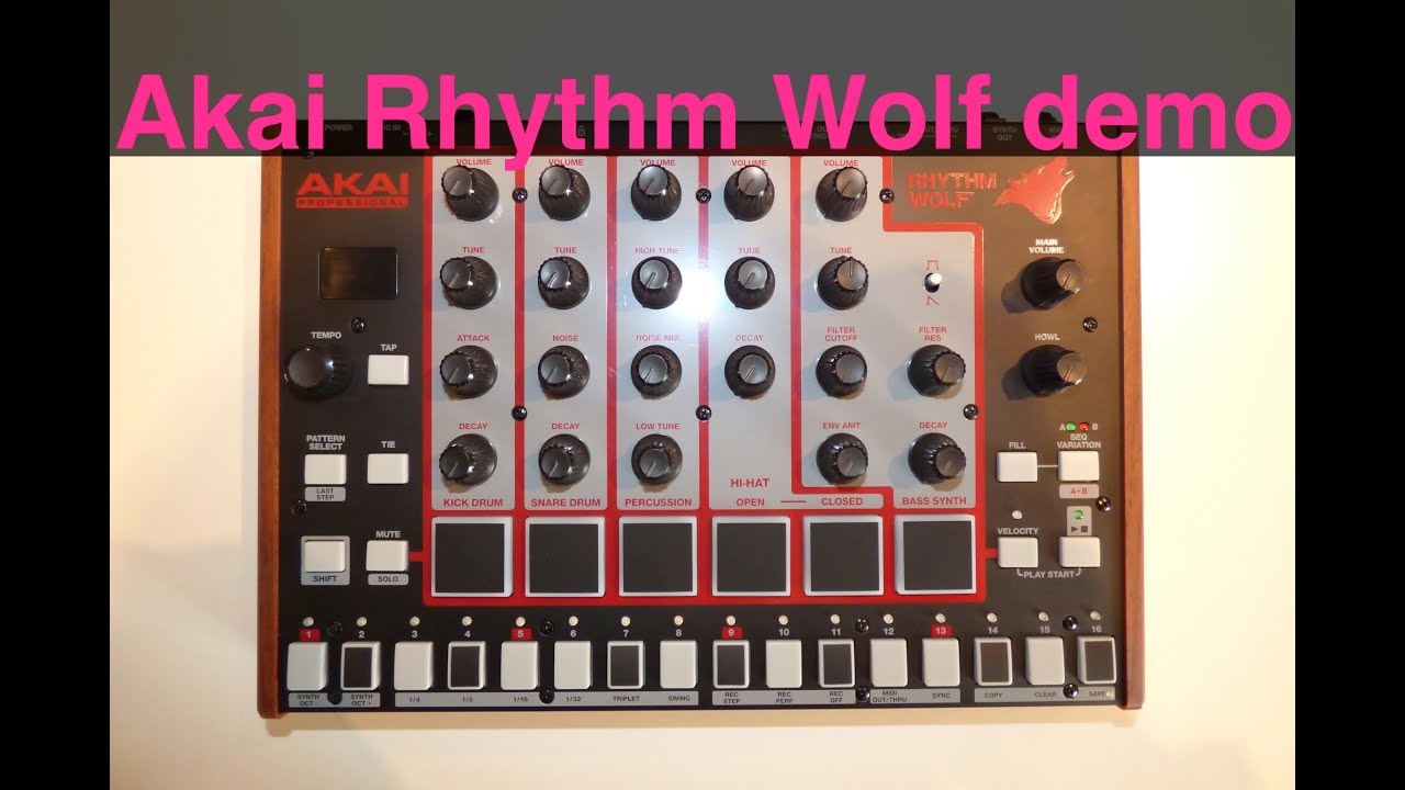 Akai Rhythm Wolf raw sound demo - YouTube