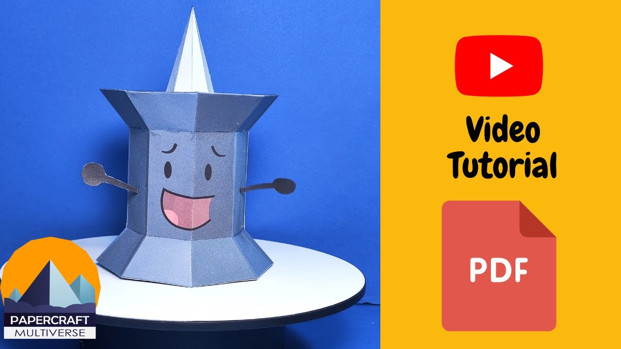 How to Make BFDI Metal Pin | Papercraft Tutorial | Easy DIY Craft ...