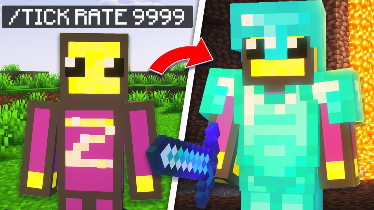 Minecraft But MAX TICK RATE.. - YouTube