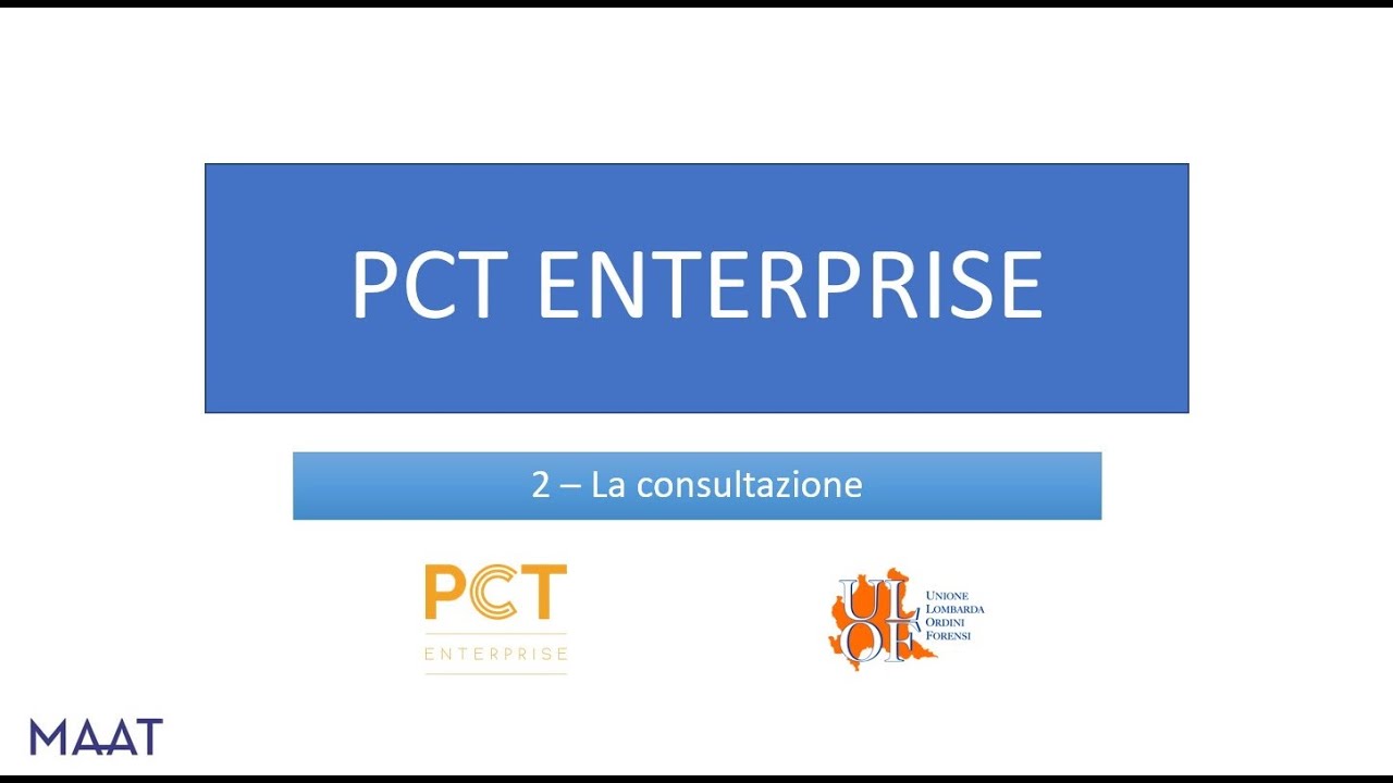 PCT Enterprise parte 2: La consultazione - YouTube
