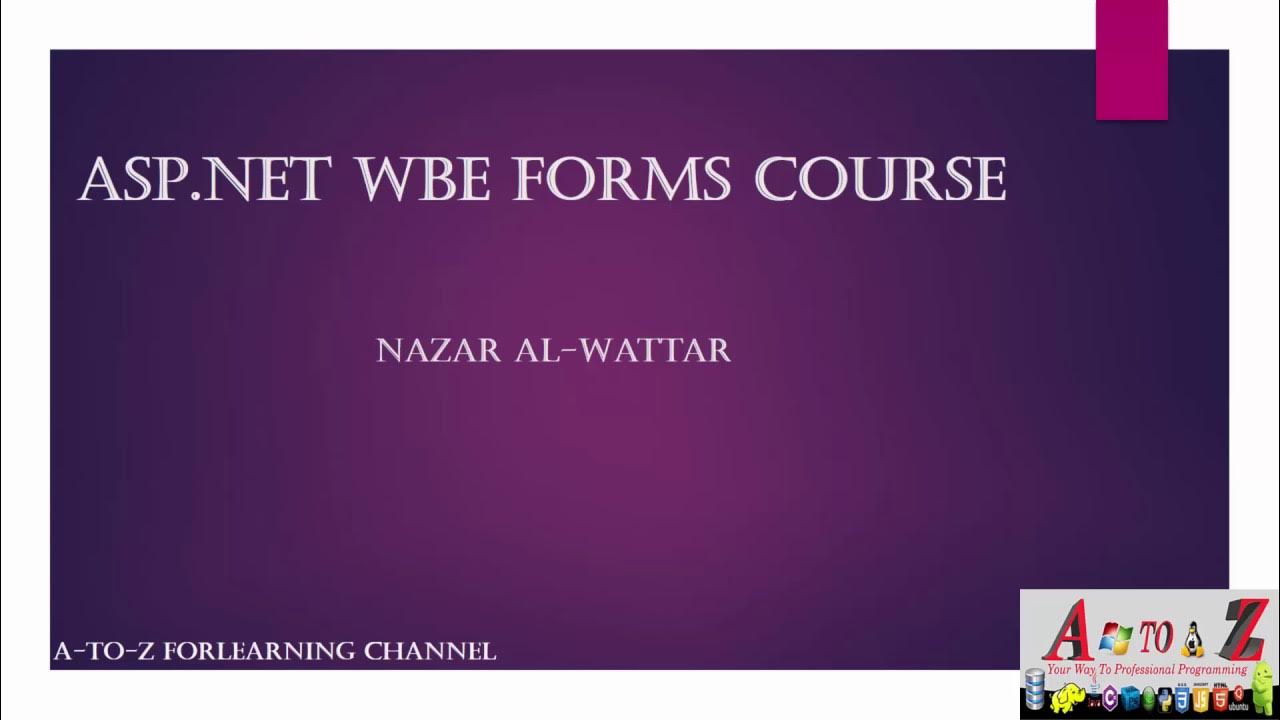 1- ASP.NET WebForms Course Introduction مقدمة الكورس - YouTube