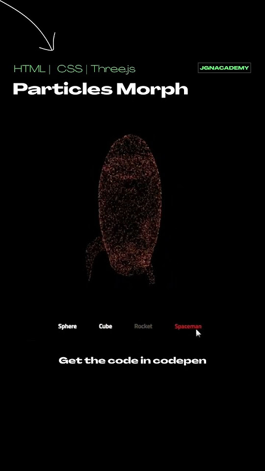 Particles Morph Html Css Css3 Shorts Edit Software Programming Code Coding Javascript 2489