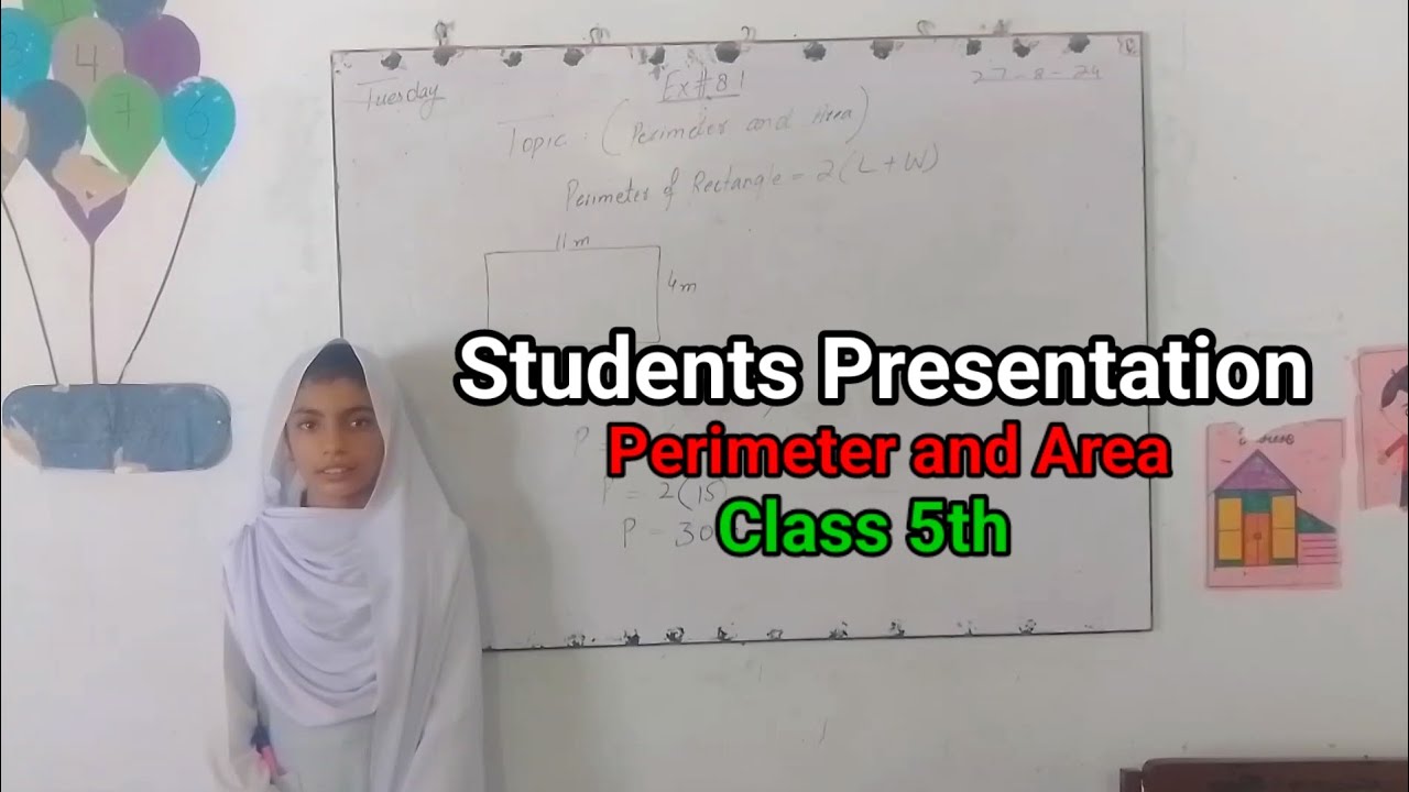 Student Presentation on Perimeter and Area | MSD Education | Class Five ...