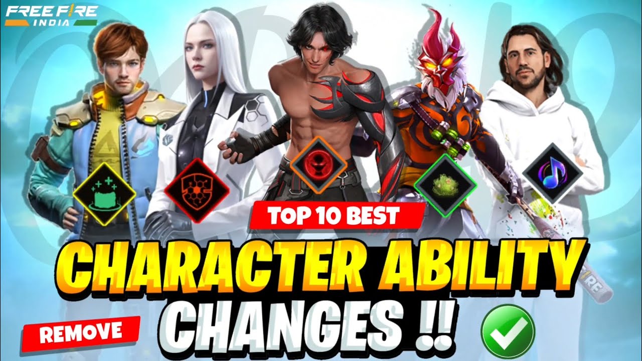 Character Ability Changed Free Fire After OB42 Update And Mystery Shop ...