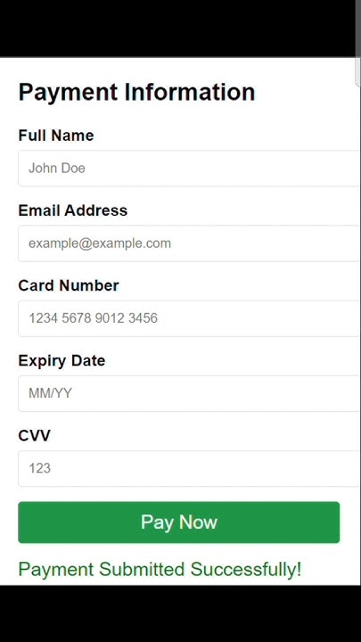 Responsive Payment Page Using Html Css Bootstrap Javascript Viral