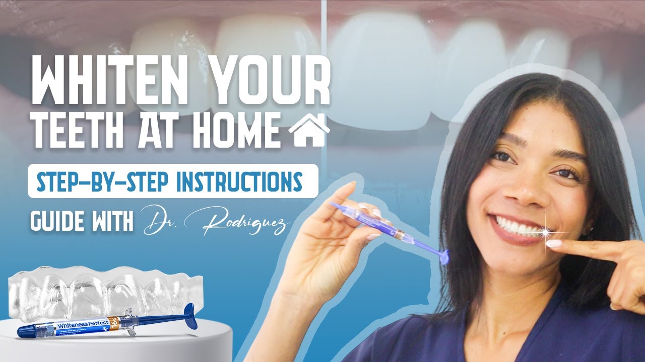 TEETH WHITENING AT HOME INSTRUCTIONS BY DR. RODRIGUEZ - YouTube