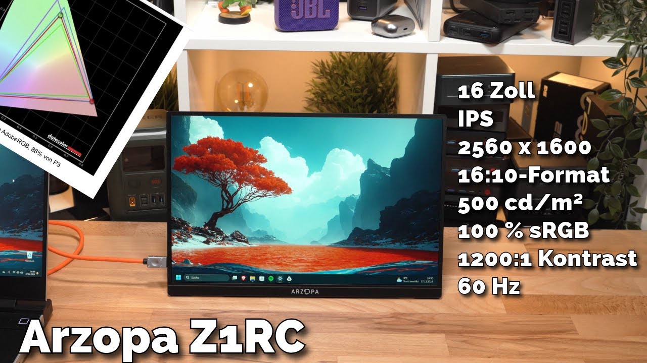 2K Auflösung, 100% sRGB und 500 Nits für wenig Geld? Arzopa Z1RC Test ...