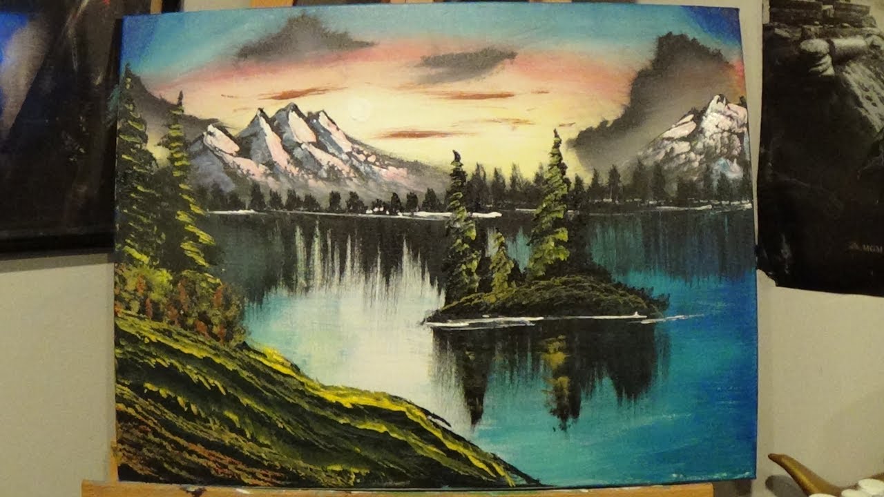 Mountain Lake Speed Paint - YouTube