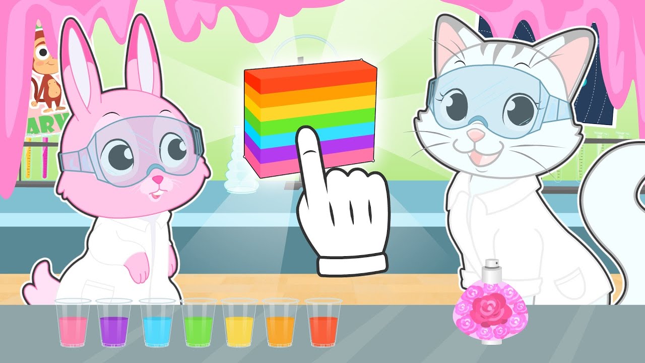 BABY PETS 🧼 Ruby y Kira hacen Jabón de Colores en casa 🌈Experimentos ...