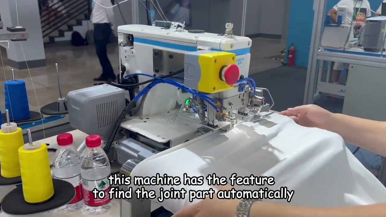 AT510 Automatic roll bottom hemming machine #KnittingAutomation - YouTube