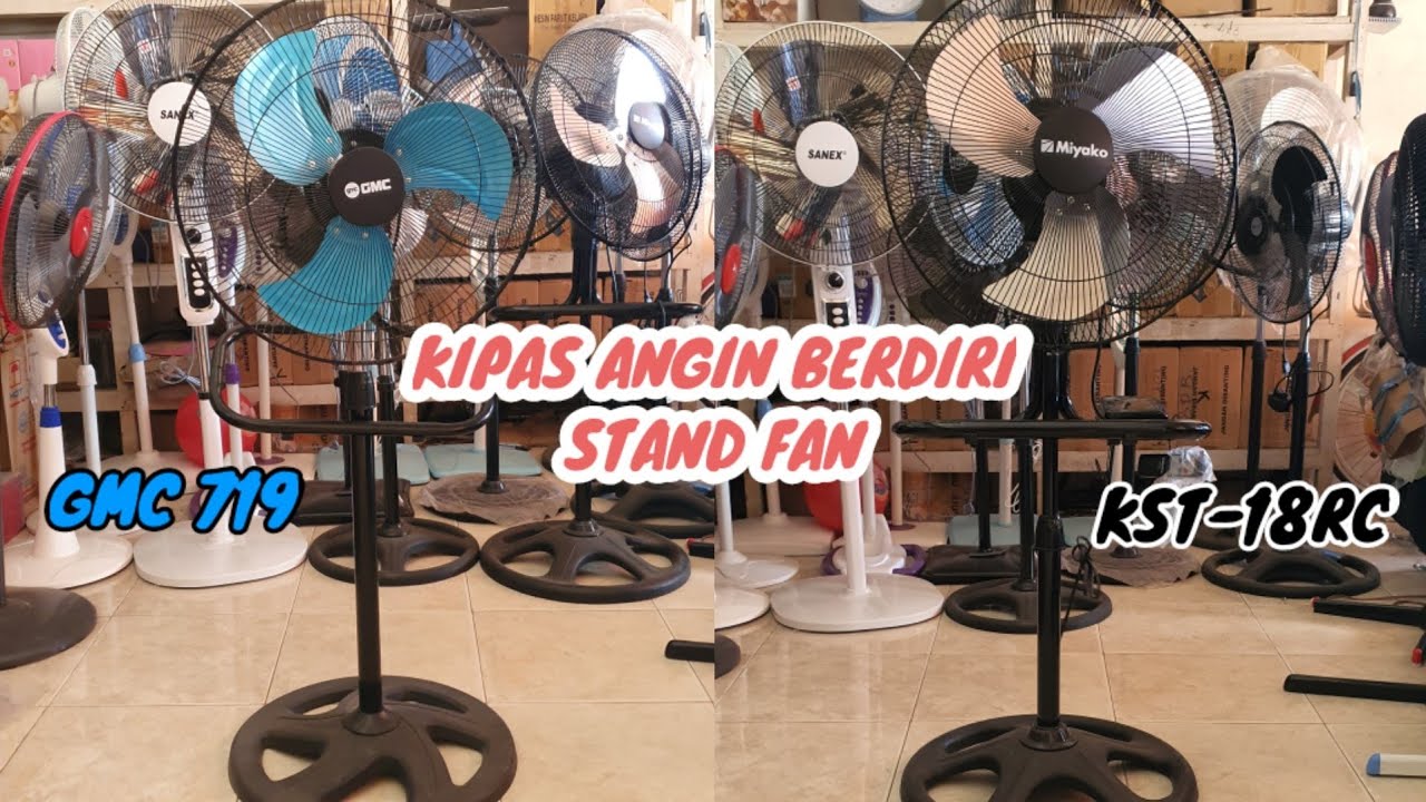 Kipas Angin Berdiri | Stand Fan | GMC 719 | Miyako KST-18RC - YouTube