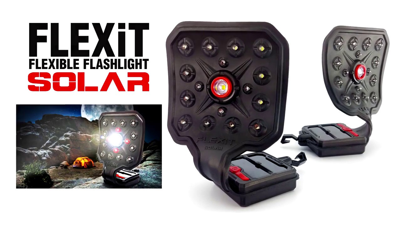 Striker FLEXiT Solar Rechargeable LED Light 500 Lumens Dual Charging ...