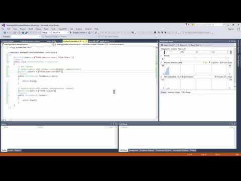Implement Authentication Windows in MVC 5 (Visual Studio 2015) IIS Express vs IIS - YouTube
