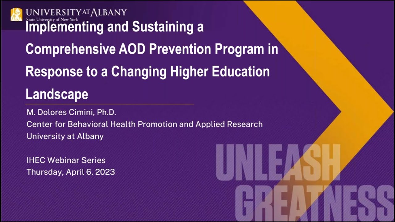 Implementing and Sustaining a Comprehensive AOD Prevention Program ...
